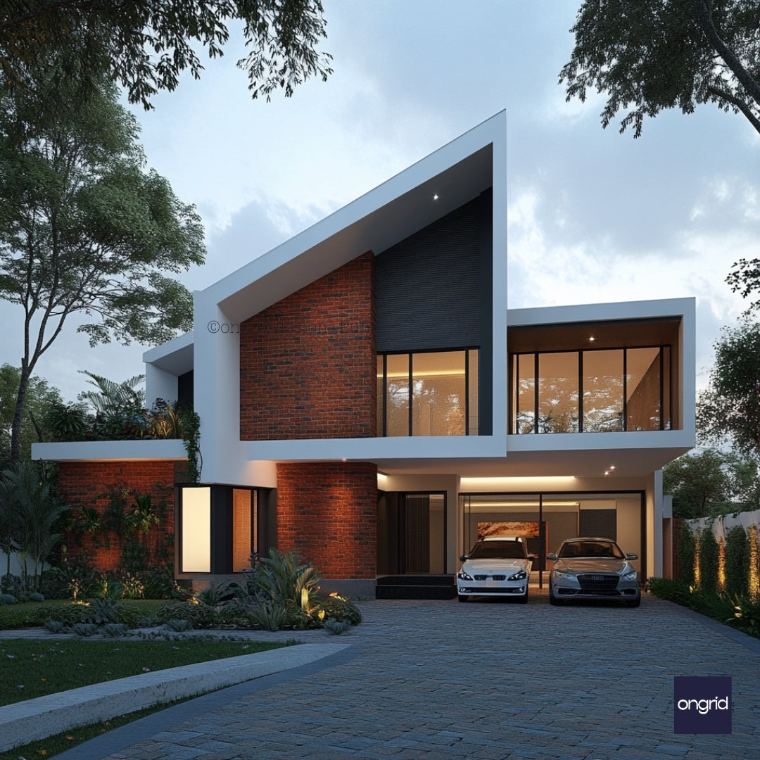 Tropical Duplex Elevation - 40x60 Family Home – Ongrid Design