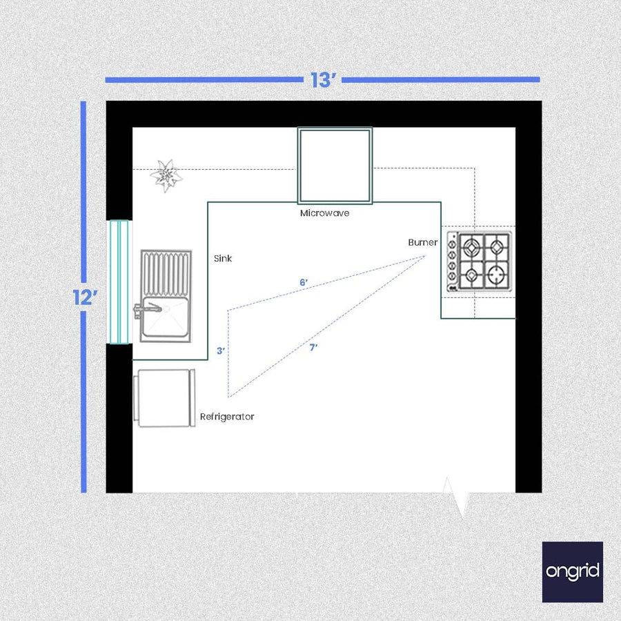 Contemporary Kitchen Design: Sleek and Modern | 13' x 12' – Ongrid Design