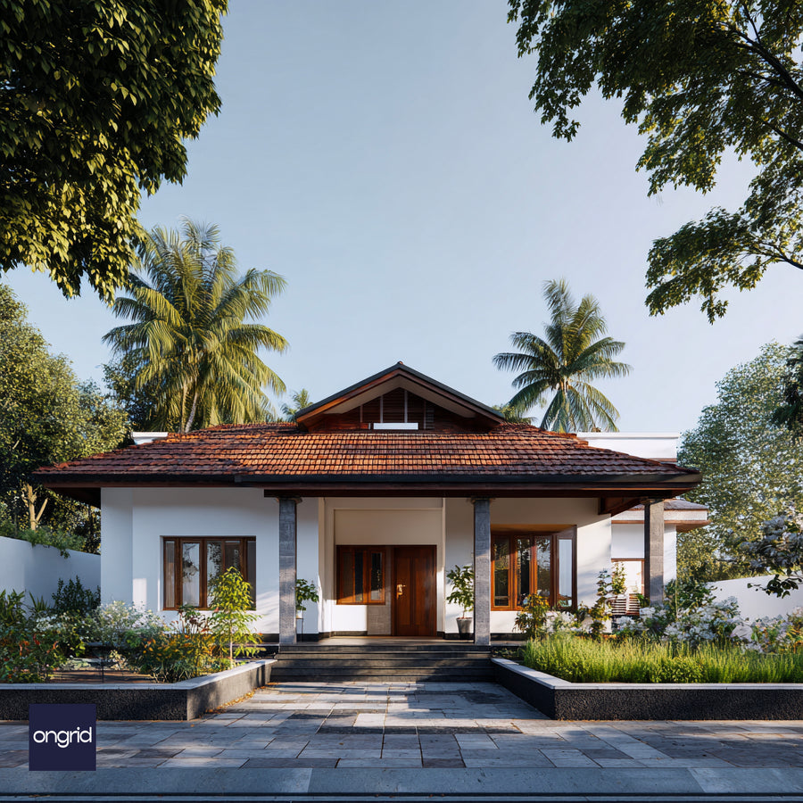 Traditional Chettinad House Plan Single Floor Design – Ongrid Design