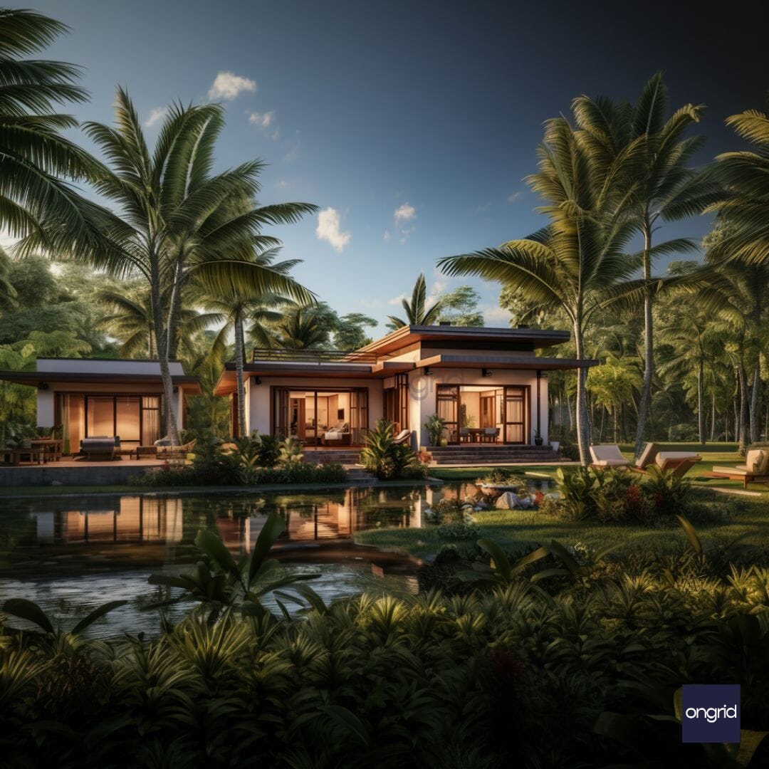 Vernacular Simplex Home Elevation - Modern Elements – Ongrid Design