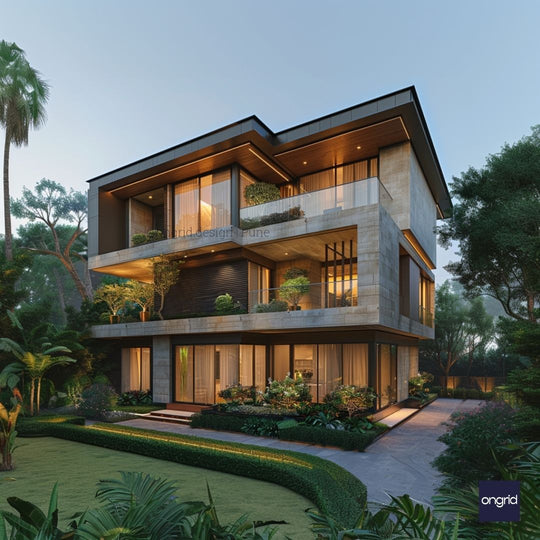 Three Floor Home Design - 50+ Modern Elevations – Ongrid Design