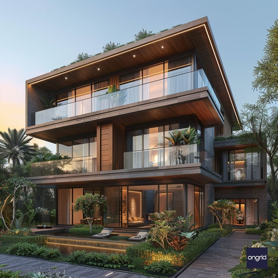 Three Floor Home Design - 50+ Modern Elevations – Ongrid Design